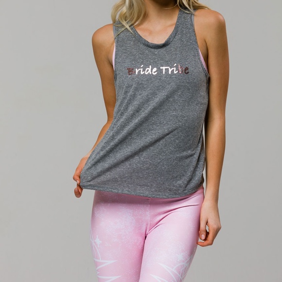 Onzie | Tops | Onzie Bridal Bride Tribe Graphic Tank Top Nwt | Poshmark
